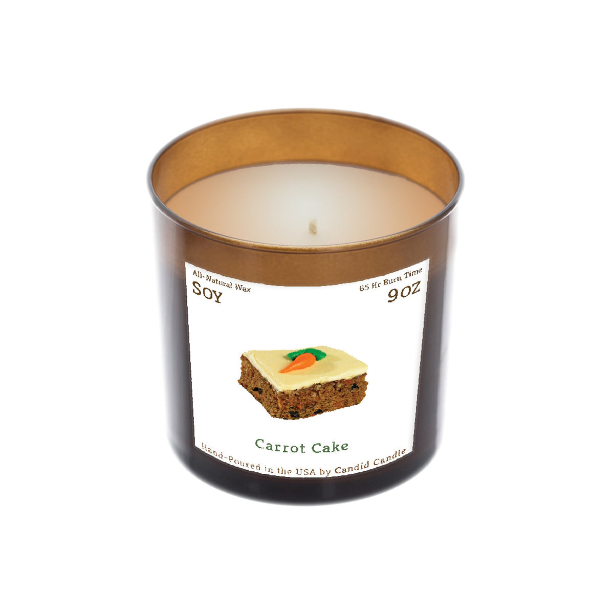 Carrot Cake Scented Candle - 9-ounce Soy Candle – CandidCandle.com